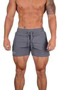 youngla men's bodybuilding gym running shorts 101 | all grey x-large