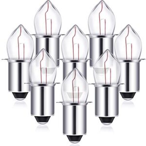 mudder 8 pieces 2d-2.4-volt 0.7a krypton flashlight bulb replacement bayonet base bulb