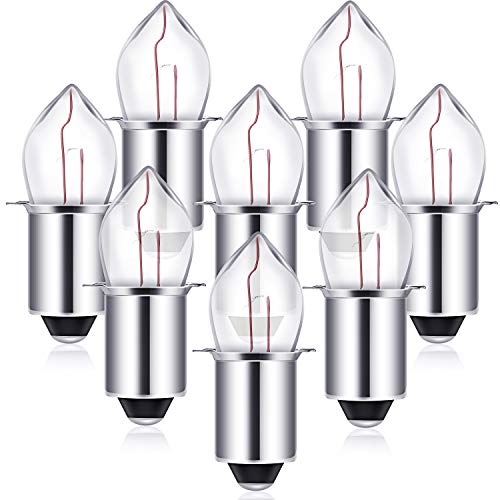 Mudder 8 Pieces 2D-2.4-Volt 0.7A Krypton Flashlight Bulb Replacement Bayonet Base Bulb