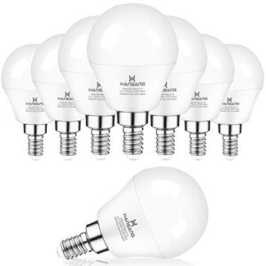 hansang e12 led bulb 5000k daylight 8 pack ceiling fan light bulbs, a15 candelabra led bulbs for chandelier,6w 60w incandescent equivalent,600lm,120v,non-dimmable