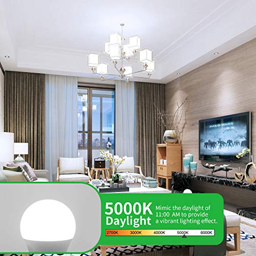 hansang E12 LED Bulb 5000K Daylight 8 Pack Ceiling Fan Light Bulbs, A15 Candelabra LED Bulbs for Chandelier,6W 60W Incandescent Equivalent,600LM,120V,Non-dimmable