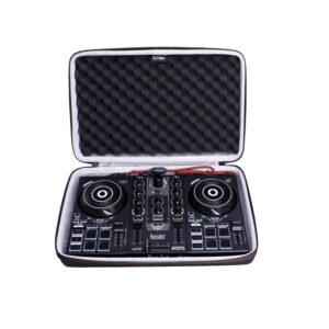 ltgem dj controller case for hercules djcontrol inpulse 200 - hard storage travel protective carrying bag