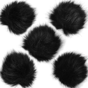 chromlives microphone lapel dead cat windscreen, lapel mic windscreen muff, furry windscreen dead cat outdoor comaptible with lavalier microphones 5pack