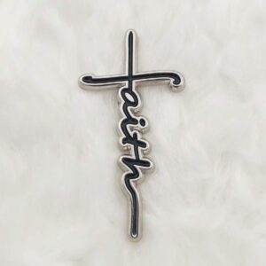 LoneFox Faith Cross Hard Enamel pin Badge Brooch