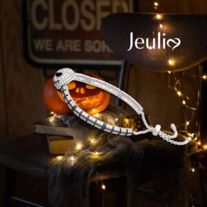 Jeulia The Nightmare Before Christmas Jack Skellington Sterling Silver Bracelet Jewelry Gift for Bride Women