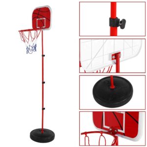 Basketball Backboard and Hoop, Kids Basketball Hoop Set, Portable Basketball Hoop and Stand Backboard Hoop Basketball Net with Pump