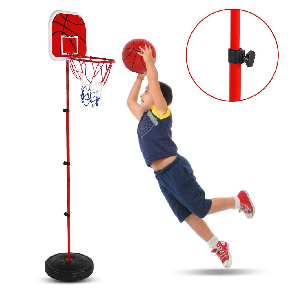 Basketball Backboard and Hoop, Kids Basketball Hoop Set, Portable Basketball Hoop and Stand Backboard Hoop Basketball Net with Pump