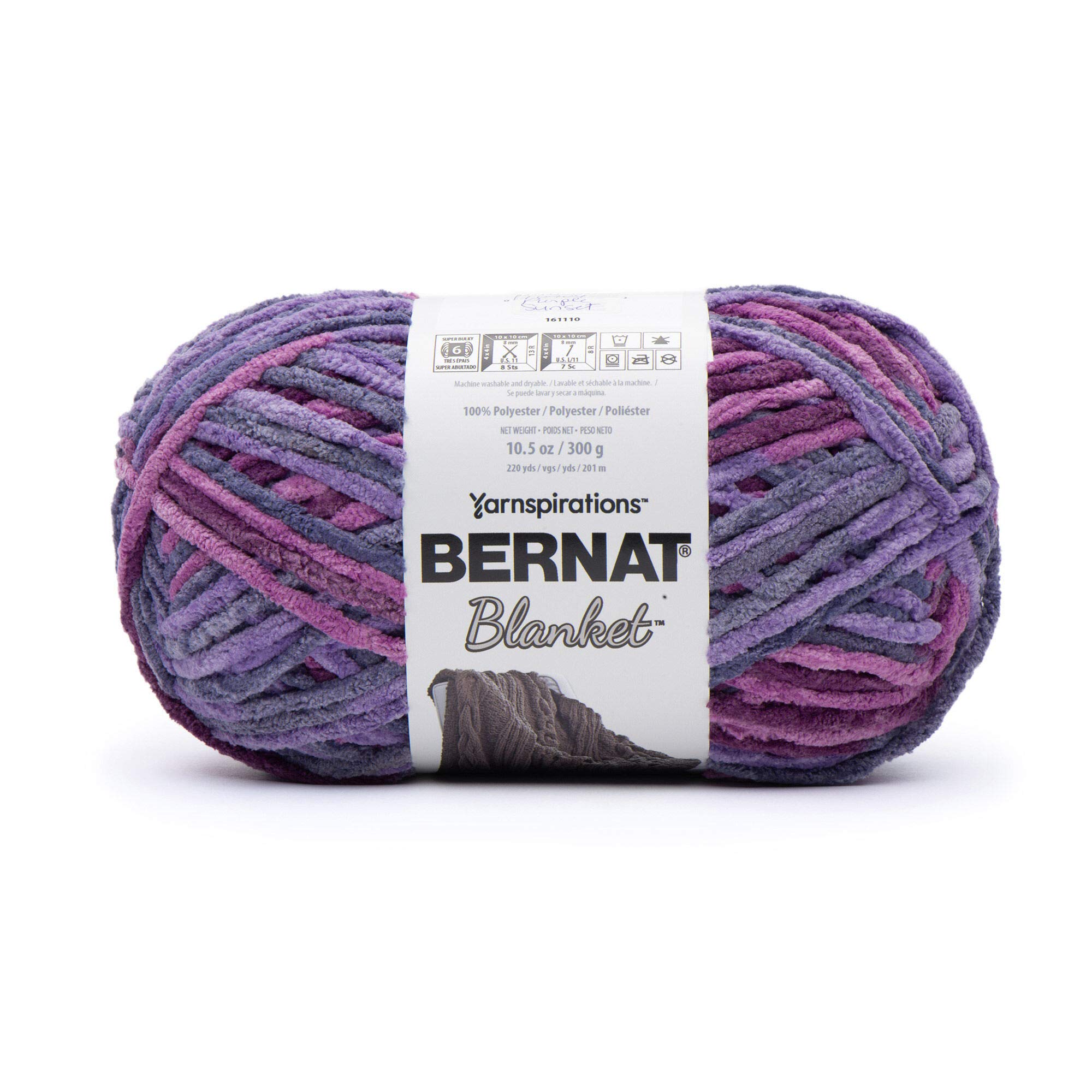 Bernat Big Ball Blanket Yarn in Purple Sunset