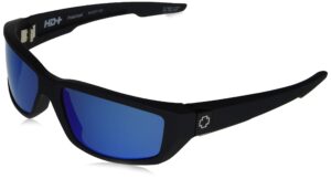 spy dirty mo matte blk happy drk gry grn polar w/drk blue mirror