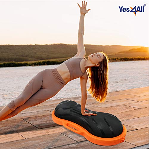 Yes4All 1100lbs Balance Ball, Half Peanut Ball Exercise Workout Trainer, Fitness Yoga Equipment for Core Strength & Stability Push-up, Abs Workout