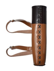 universe archery arrow quiver | genuine cowhide leather arrow holder | traditional handmade quiver for hunting & archery sports | lightweight & comfortable | brown