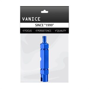 vanice valve core remover tool presta schrader tire valve repair tool for bicycle, cars, suv, bike, motorcycles tyre/blue