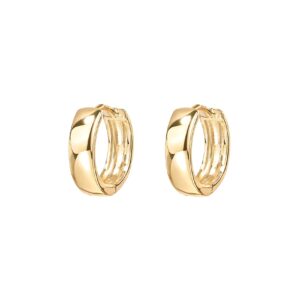 PAVOI 14K Yellow Gold Plated Sterling Silver Post Huggie Earrings | Small Hoop Earrings |Gold Earrings for Women