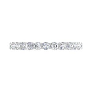 1.05 Carat Prong Set Diamond Eternity Ring Band in 14K White Gold (Ring Size 7.5) (SI1-SI2 Clarity)