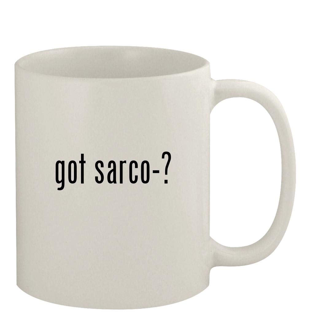 Knick Knack Gifts got sarco-? - 11oz Ceramic White Coffee Mug, White