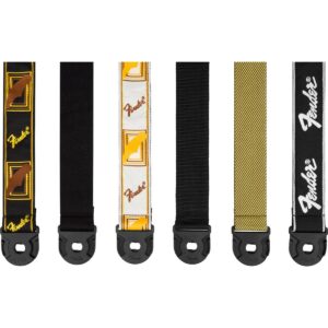 Fender Quickgrip Secure Guitar Strap, 2in, Running Logo