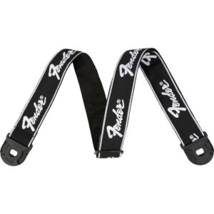 fender quickgrip secure guitar strap, 2in, running logo