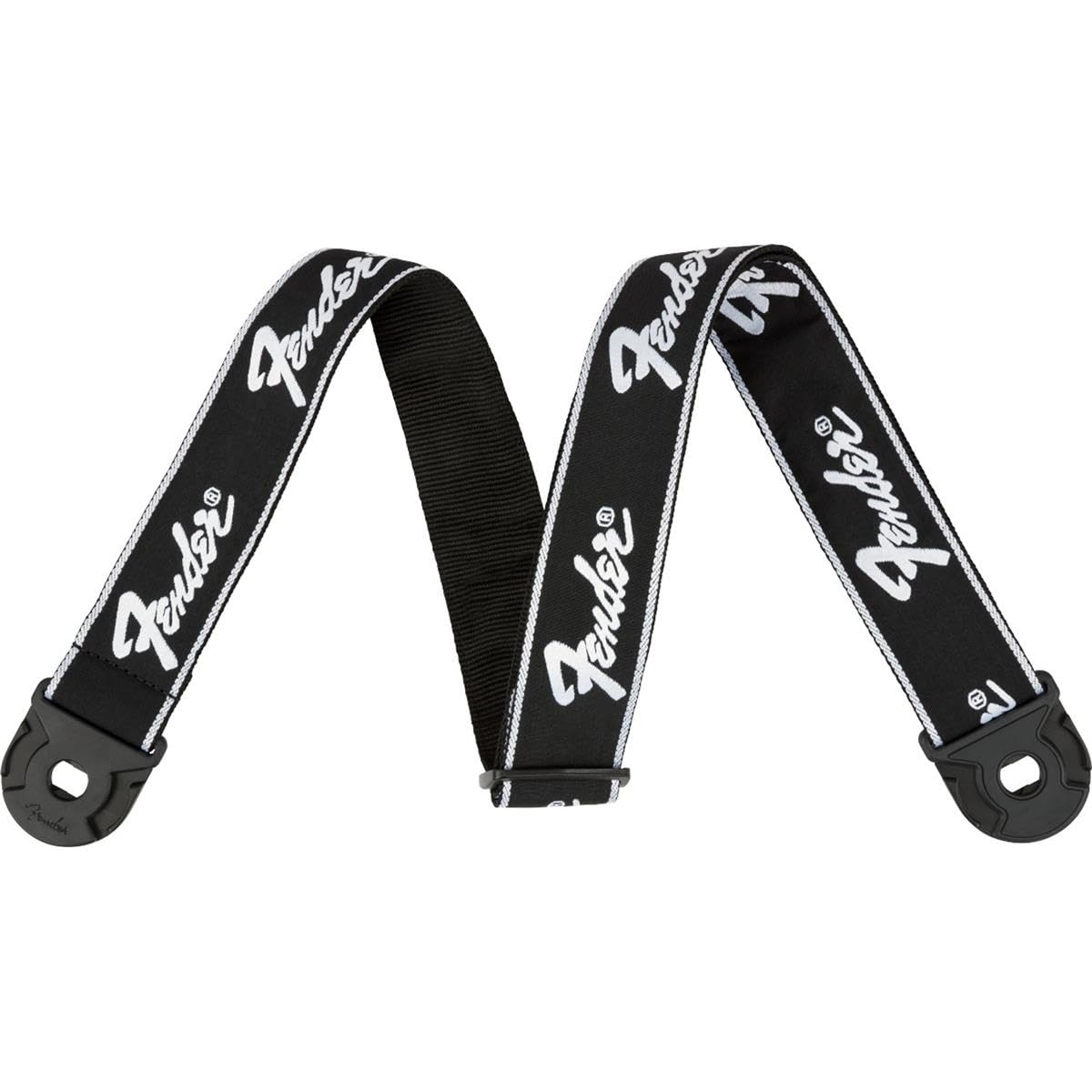 Fender Quickgrip Secure Guitar Strap, 2in, Running Logo