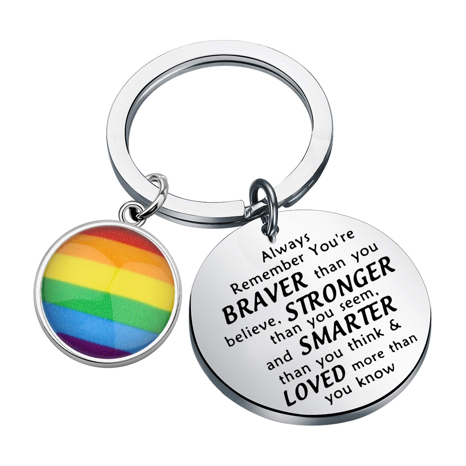 AKTAP LGBT Rainbow Gay & Lesbian Pride Keychain Pansexual Gifts Transgender Pride