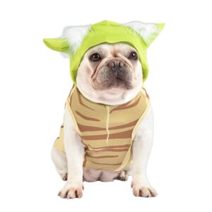 star wars for pets yoda costume for dogs, small (s) | hooded and comfortable green yoda dog costumes for all dogs | dog halloween dog costume for small dogs | see sizing chart for more info