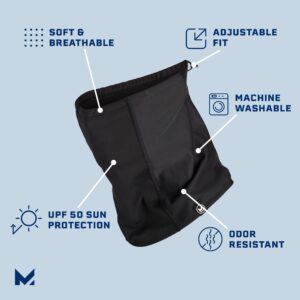 MISSION All-Season Adjustable Neck Gaiter, Anthracite - Lightweight - Ultra-Drying Fabric - Absorbs Sweat in Seconds - UPF 50 Sun Protection - Machine Washable