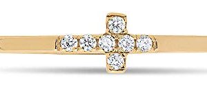 Milla Cross Rings for Women - 925 Sterling Silver Rings & 14K Gold Plated Rings - Christian Gifts for Women, Catholic Gifts, Religious Gifts for Women (14K Gold Plated, Size 7)