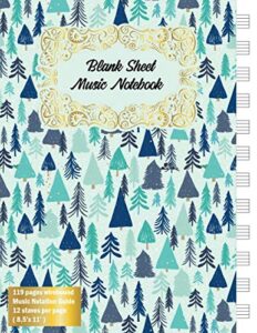 music composition notebook: blank sheet music notebook for kids/music manuscript paper / staff paper / musicians notebook [ book bound (perfect ... (composition books - music manuscript paper)