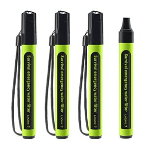 4 pack water filter straw - water purifying device - portable personal water filtration survival - for emergency kits outdoor activities and hiking - water filter camping travel survival backpacking