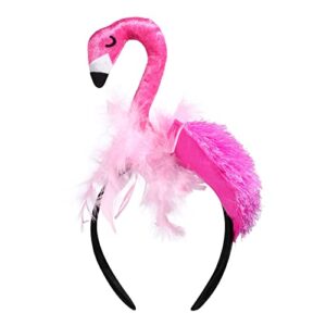 pretyzoom hawaii flamingo headband creative flamingo headdress for hawaii carnival tropical party hair accessory