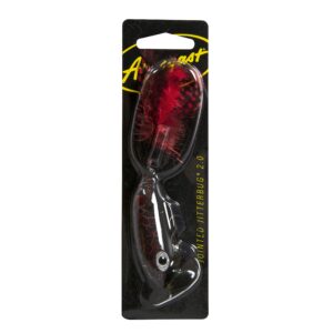 Arbogast Jointed Jitterbug 2.0 Topwater Bass Fishing Lure, Freshwater Fishing Lures and Accesories, Black Death, 2 1/2", 3/8 oz