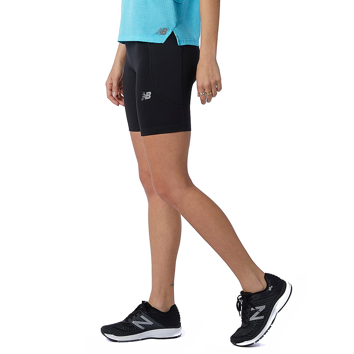 New Balance womens Impact Run Fitted Shorts, Black, X-Small US