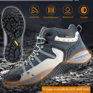 Wando Women's Winter Waterproof Boots Lightweight and hard-wearing Outdoor Hiking Shoes Anti slip Work Boots Tactical Boots.