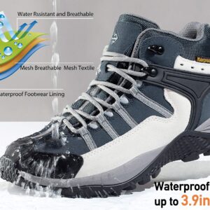 Wando Women's Winter Waterproof Boots Lightweight and hard-wearing Outdoor Hiking Shoes Anti slip Work Boots Tactical Boots.