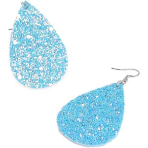 Glamlily Glitter Teardrop Earrings, 12 Assorted Designs (1.5 x 2.2 In, 12 Pairs)