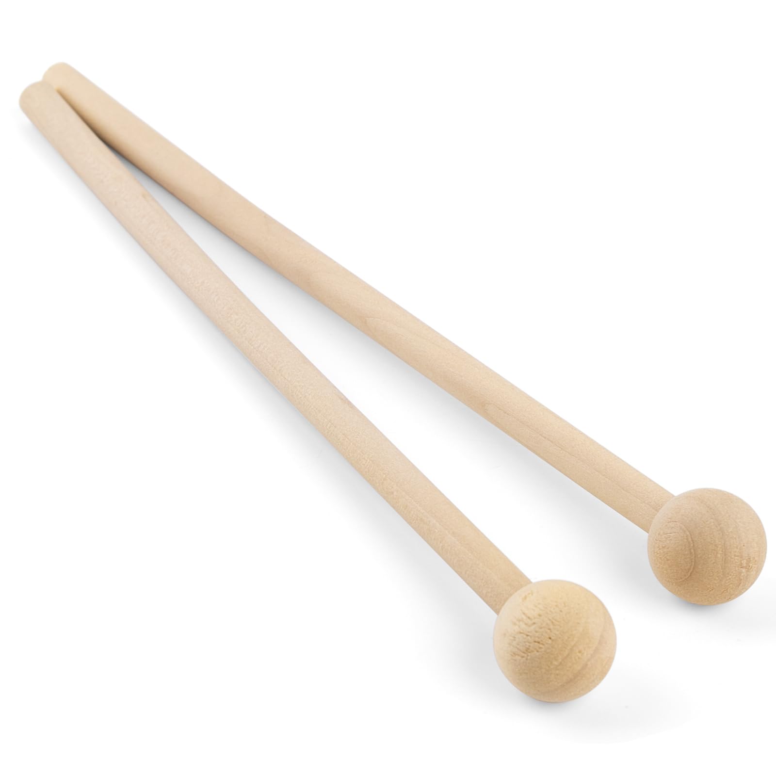 AUEAR, 8 Inch Long Wood Mallets Percussion Sticks for Xylophone Glockenspiel Percussion Energy Chime Wood Block and Bells (2 Pack)