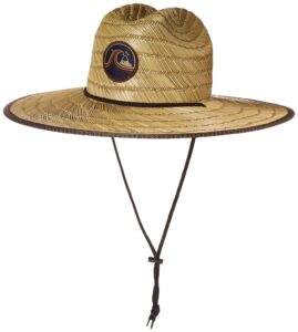 quiksilver mens dredged protection straw lifeguard sun hat, india ink dredged, large-x-large us