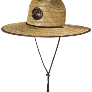 Quiksilver mens Dredged Protection Straw Lifeguard Sun Hat, India Ink Dredged, Large-X-Large US