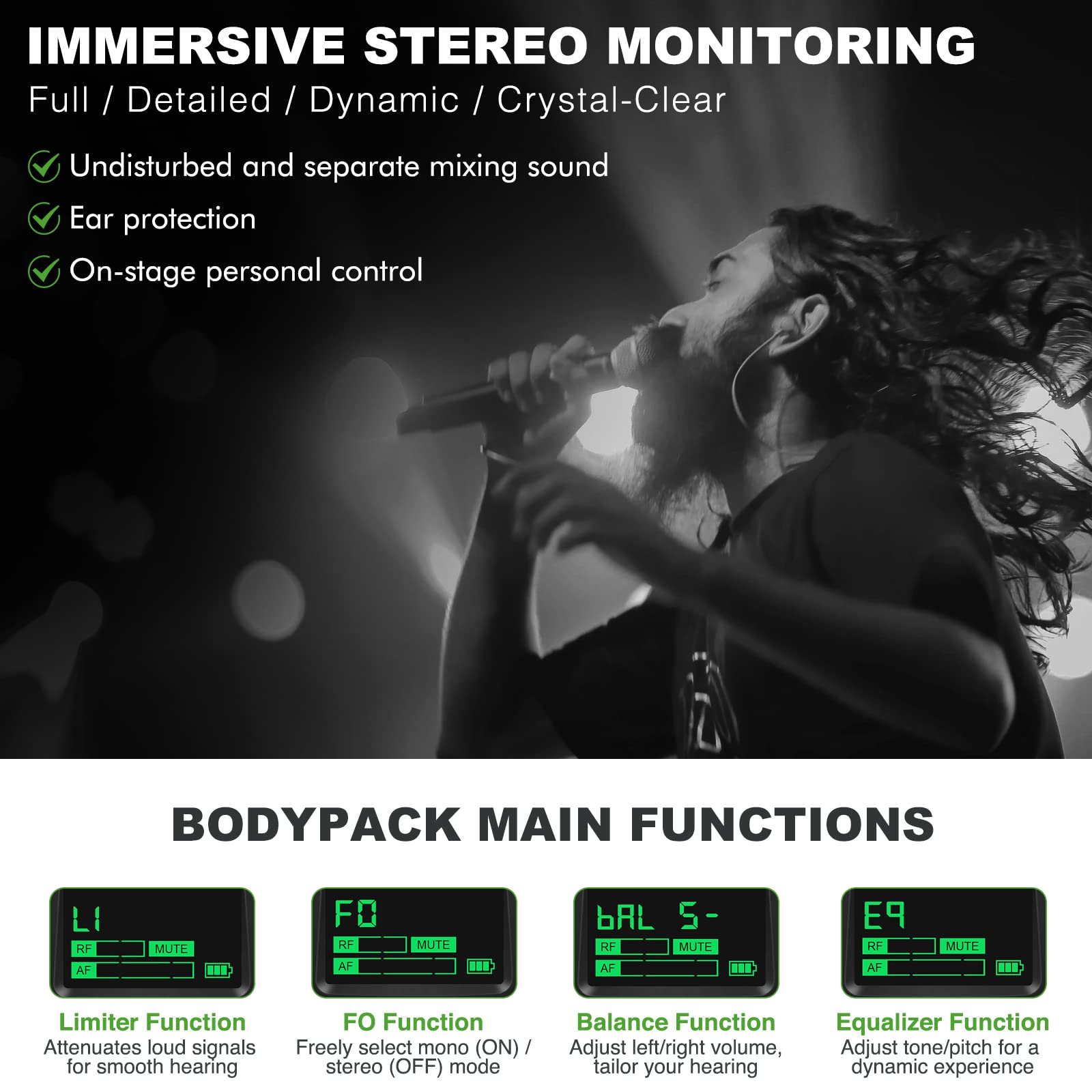 Phenyx Pro PTM-10 in Ear Monitor System in 900MHz Band Bundle with Compatible PTM-10 Bodypack Receiver