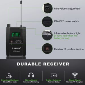 Phenyx Pro PTM-10 in Ear Monitor System in 900MHz Band Bundle with Compatible PTM-10 Bodypack Receiver