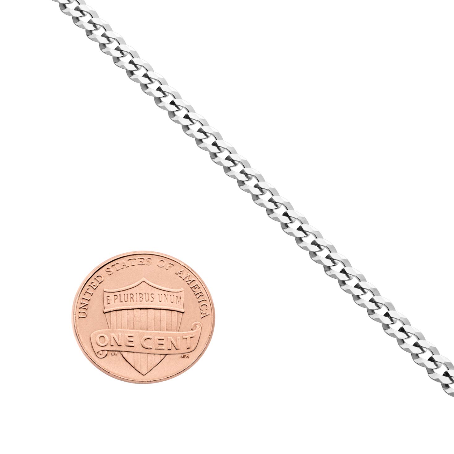 Miabella Solid 925 Sterling Silver Italian 3.5mm Diamond Cut Cuban Link Curb Chain Anklet for Women, Made in Italy (sterling silver, Length 10 Inches)