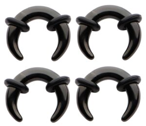 zaya body jewelry 8g 10g 12g 14g black steel pinchers for ears septum horseshoe gauges