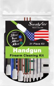 swab-its® made in the usa .22cal/.357cal/.40cal/.45cal handgun firearm cleaning kit: 87-9902