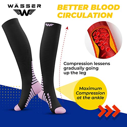 Compression Socks for Nurses Men & Women - Fitness Travel Pregnancy Circulation