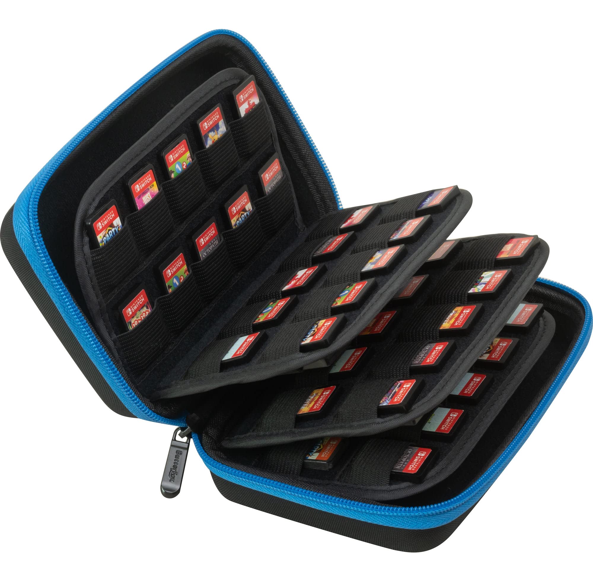 ButterFox 32 Switch Game Case for Nintendo Switch, Switch Game Card Storage Holder or SD Memory Card Case (32 Blue/Black)