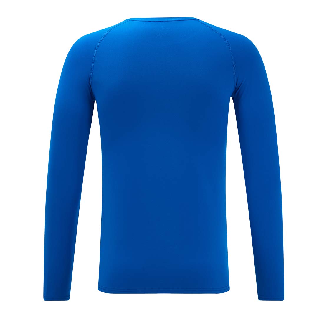 LEAO Youth Boys Compression Shirt Long Sleeve Fleece Quick Dry Sports Baselayer Soccer Baseball Basketball Undershirt Royal L