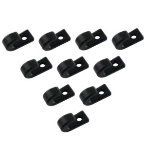 jcbiz 10pcs 25x11x16mm rigging bungee cords nylon j-hook for kayaks canoes boats fix with rivets or flat head screws