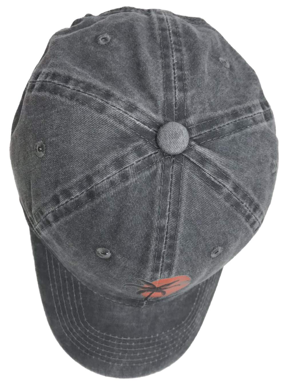 Kamaple Palm Tree Baseball Caps Summer Aloha Beaches Outdoor Adjustable Denim Dad Hat (Palm Tree Sunset Grey, one Size)