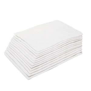 Causa Forcia Cotton Handkerchiefs for Men Thick Soft Turkish White Cotton, 12 Pack