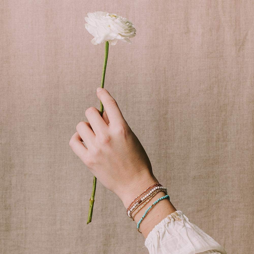 Scout Curated Wears - Women's Delicate Stone Wrap Bracelet & Necklace - Garnet/Silver - Stone of Health