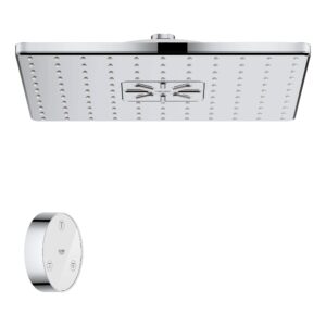 grohe 26645000 rainshower smartconnect showerhead with 2 spray and remote control, base unit, starlight chrome